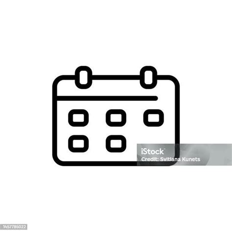 달력 줄 아이콘입니다 일정 일 주 월 날짜 틱 이벤트 휴일 시즌 일정 알림 마감일 차트 개념입니다 흰색 배경에 벡터 검은 선 아이콘 0명에 대한 스톡 벡터 아트 및 기타