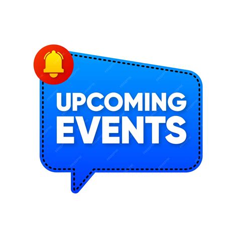 Premium Vector Upcoming Events Banner Reminder Isolated On White