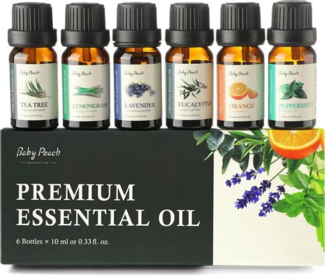 Essential Oils Set By Pure Aroma Top 6 Aromatherapy Oils