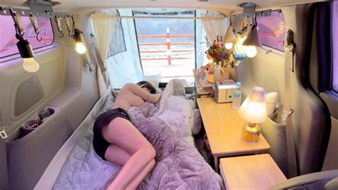 겨울 캠핑카 차박 집나와 차에서 혼박 영하 날씨에 집보다 따뜻한 차박 캠핑 꽁꽁 얼어붙은 강원도 영월 한 겨울 독거차박 Youtube