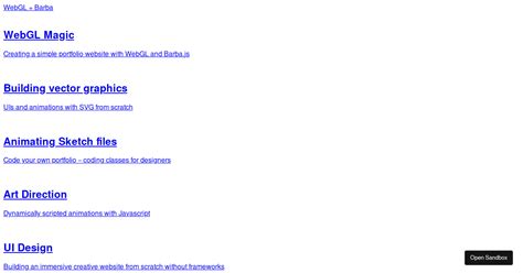 madebyalex/awwwards-webgl-barba - Codesandbox