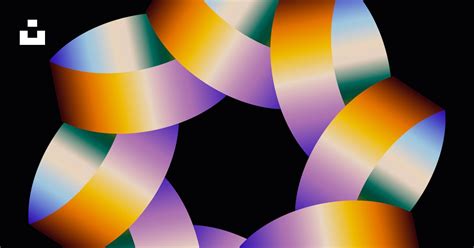 화려한 리본이 검은 색 바탕에 원형 디자인을 형성합니다 사진 Unsplash의 무료 벽지 이미지