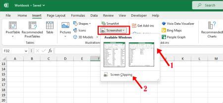 How To Take A Screenshot In Excel
