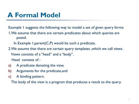 Ppt Answering Queries Using Templates With Binding Patterns