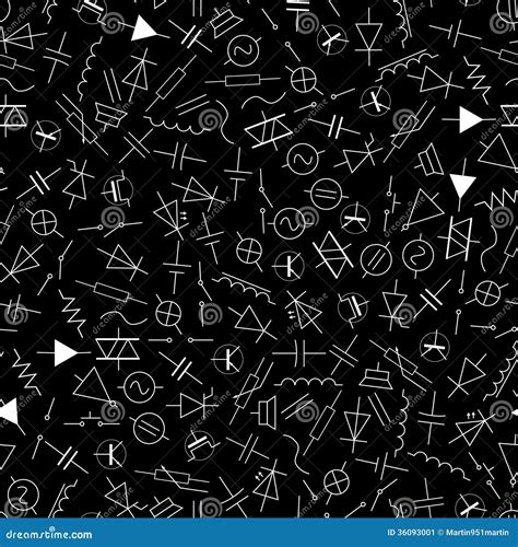 Schematic Symbols In Electrical Engineering In Circle Vector Illustration