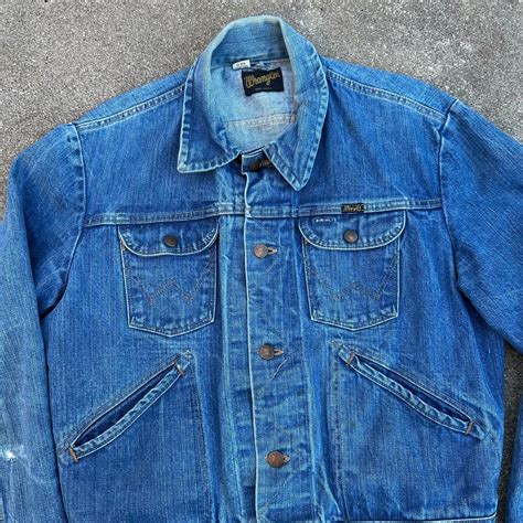 1970s Wrangler 124mj Denim Jacket Size 44 Little Chum Vintage