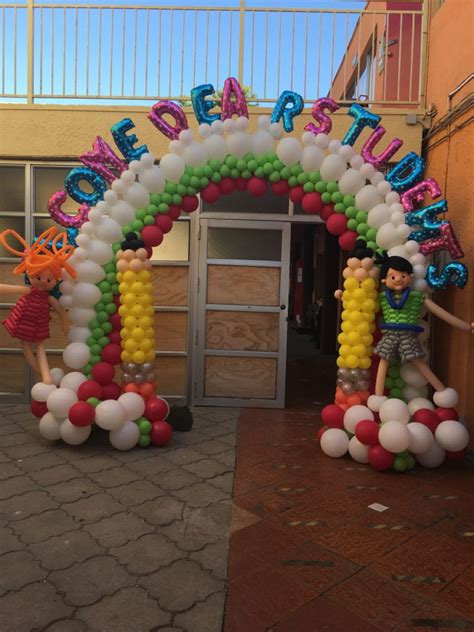 Arco Vuelta Al Colegio Globos Decoracion Fiesta Decoración De Unas