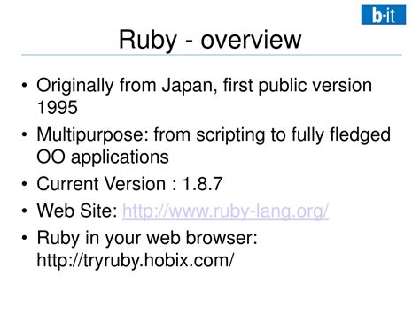 ppt introduction to rubyandrails powerpoint presentation free download