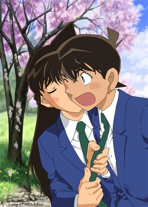 Ảnh Shinichi và Ran Hôn Nhau Đẹp Ngọt Ngào Lãng Mạn