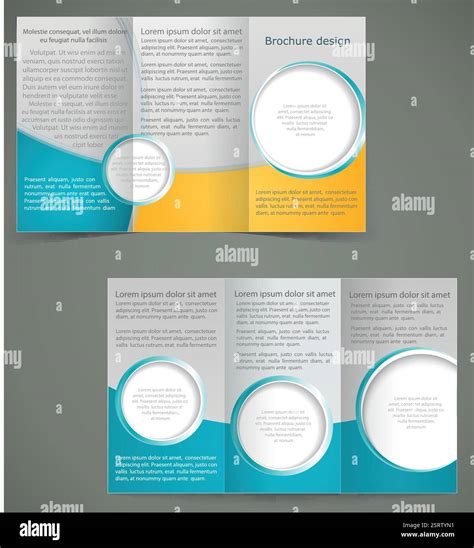 Vector Green Brochure Layout Design With Yellow Elements Business