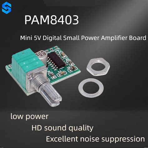 Pam8403 Mini 5v Digital Amplifier Board With Switch Potentiometer Can