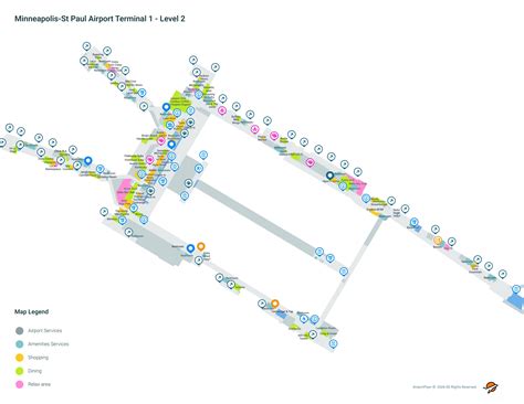 Minneapolis St Paul Airport Msp Maps