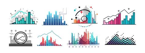 Premium Vector Trading Graph Chart Statistics Vector Set