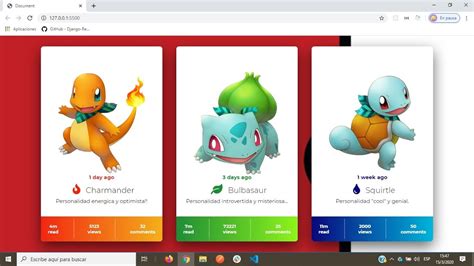 Tarjetas Pokemon Con Html Y Css Youtube