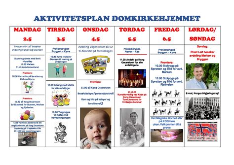 Aktivitetsplan Uke 18 Domkirkehjemmet