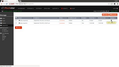 snapshots — rockstor documentation