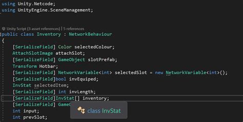 Netcode How Would I Go About Syncing This Inventory Array Between
