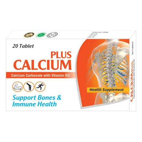 Calcium Plus Tablets For Bones Muscles And Immunity Dermapk