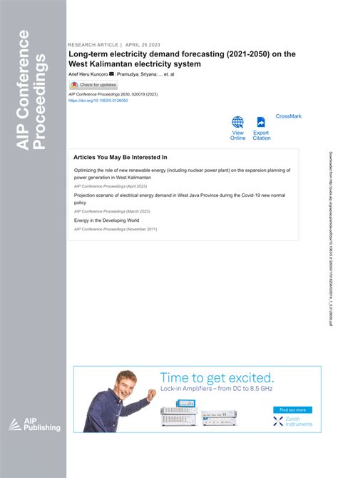 Pdf Long Term Electricity Demand Forecasting 2021 2050 On The West