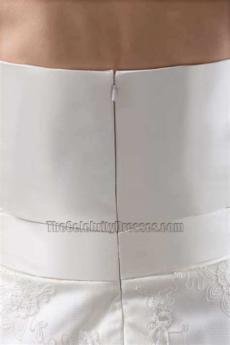 Strapless Sweetheart Ankle Length A Line Wedding Dresses Thecelebritydresses