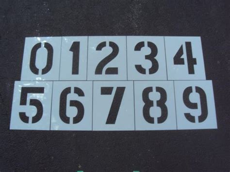 12 Number Stencils Parking Lot Kit 12 Inch 60 Mil 1