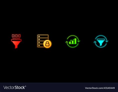 Set Binary Code Server Security With Padlock Pie Vector Image