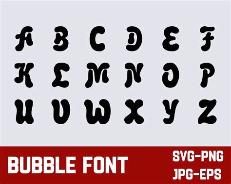 Bubble Font Groovy Font Bubble Script Font Bubble Letters Svg Retro Bubble Font Bubble Alphabet ...