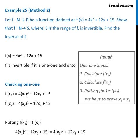 Question 8 Let F X 4x 2 12x 15 Show That F Is Invertible