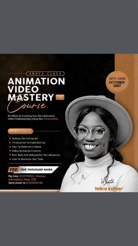 Online Class Flyer Practice Text Animation Animation Classes Flyer