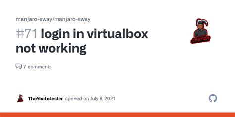 Login In Virtualbox Not Working Issue 71 Manjaro Sway Manjaro Sway GitHub