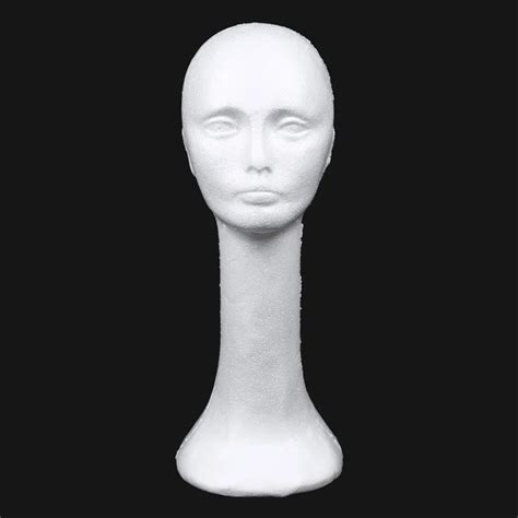 Styrofoam Long Neck Head Mannequin For Hats Stand For Women 4x Long