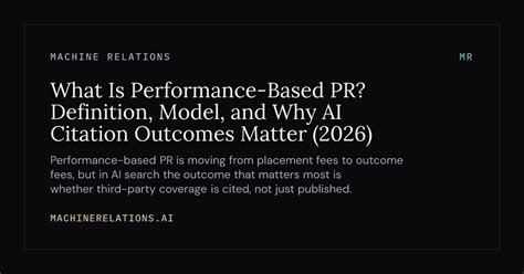 What Is Performance Based Pr Definition Mr Research