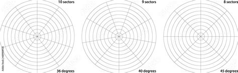 Polar Grid Divided Into Radial Degree 10 9 And 8 Sectors And