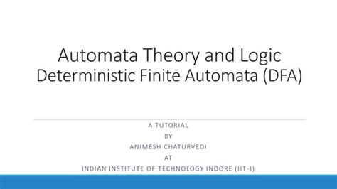 Deterministic Finite Automata Dfa Pdf