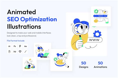 Seo Optimization Illustration Set Creative Market