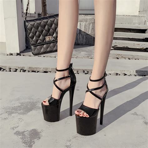 Black Platform High Heels