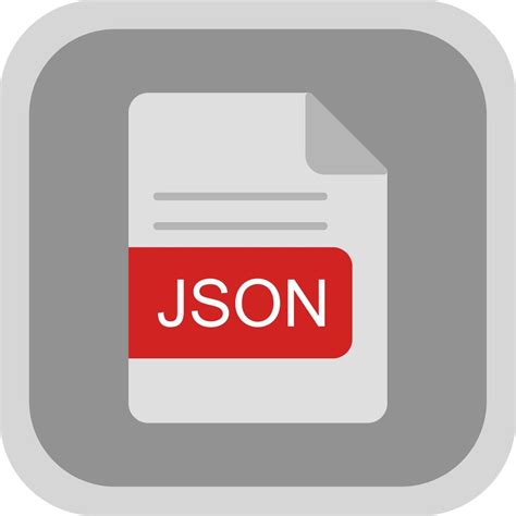 Json File Format Flat Round Corner Icon Design 43922083 Vector Art At Vecteezy