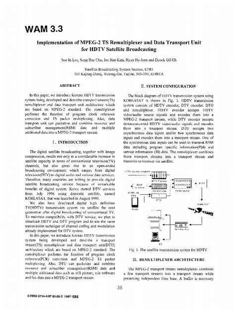 implementation of mpeg 2 ts remultiplexer and data transport unit for hdtv satellite