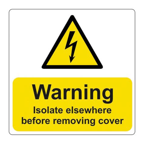 Centurion Warning Isolate Elsewhere Labels Self Adhesive Vinyl