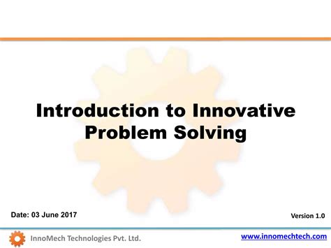 introduction to innovative problem solving imt pptx computer software and applications