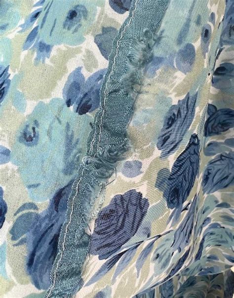 S Vintage Patty Petite Semi Sheer Blue Floral Dre Gem