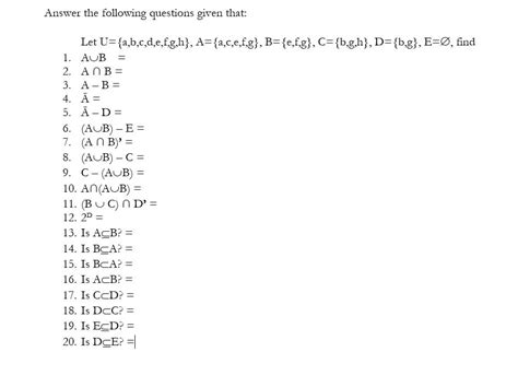 Solved Answer The Following Questions Given That Let Chegg
