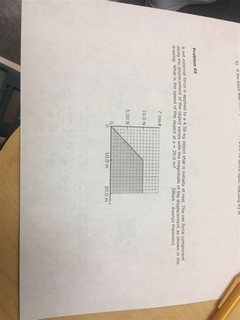 solved b if the block wal problem 05 a net external force