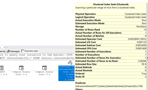 Sql Server Included Columns Are Used In Seek Operator Stack Overflow