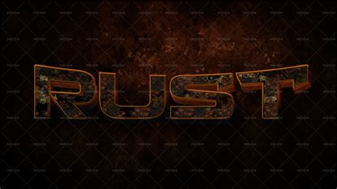 Rust Text Effect Graphics Motion Array