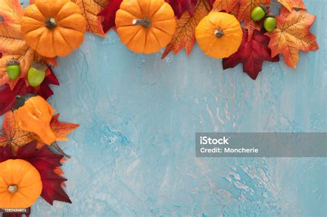 조명된 배경에 호박과 인사말 카드와 소박한 나무 테이블이 있는 추수감사절 장식 추수감사절에 대한 스톡 사진 및 기타 이미지