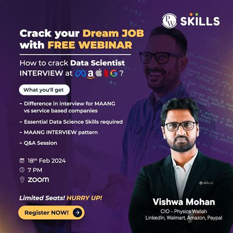 Pw Skills On Linkedin Pwskills Physicswallah Upskilling Freewebinar Datascientist