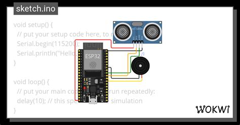 Schematic For Parking Sensor Wokwi ESP STM Arduino Simulator