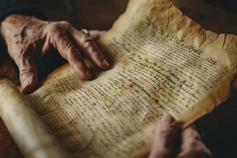 Hands Holding Miniature Declaration Of Independence Premium Ai