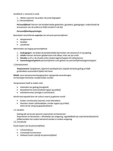 Thema 1 Hoofdstuk 1 Gedrag Pdf